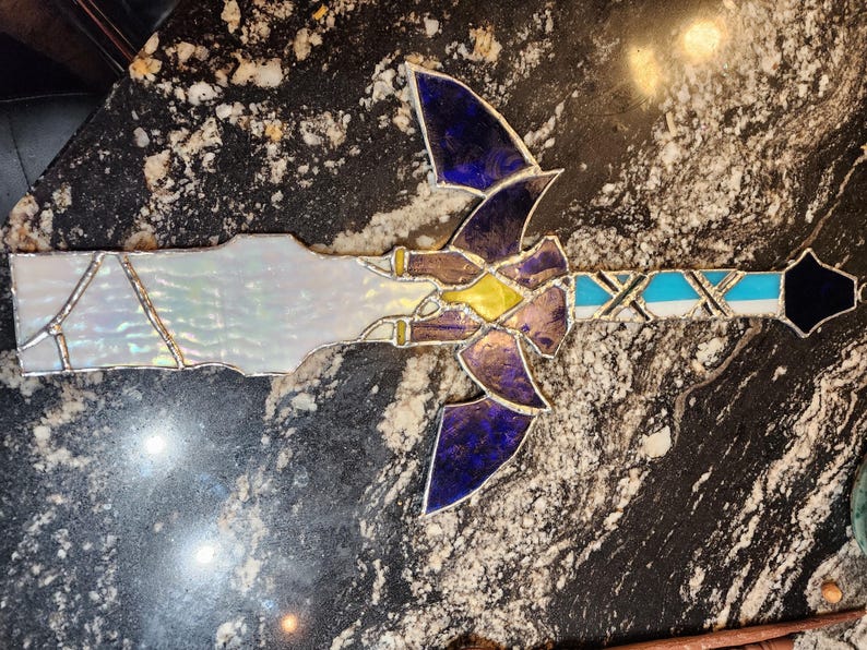 Legend of Zelda Stainglass Master Sword - Etsy