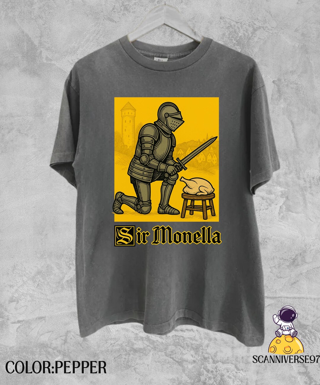 Sir Monella Funny Knight Meme Shirt,sir Racha Edgy Dark Humor T-shirt ...