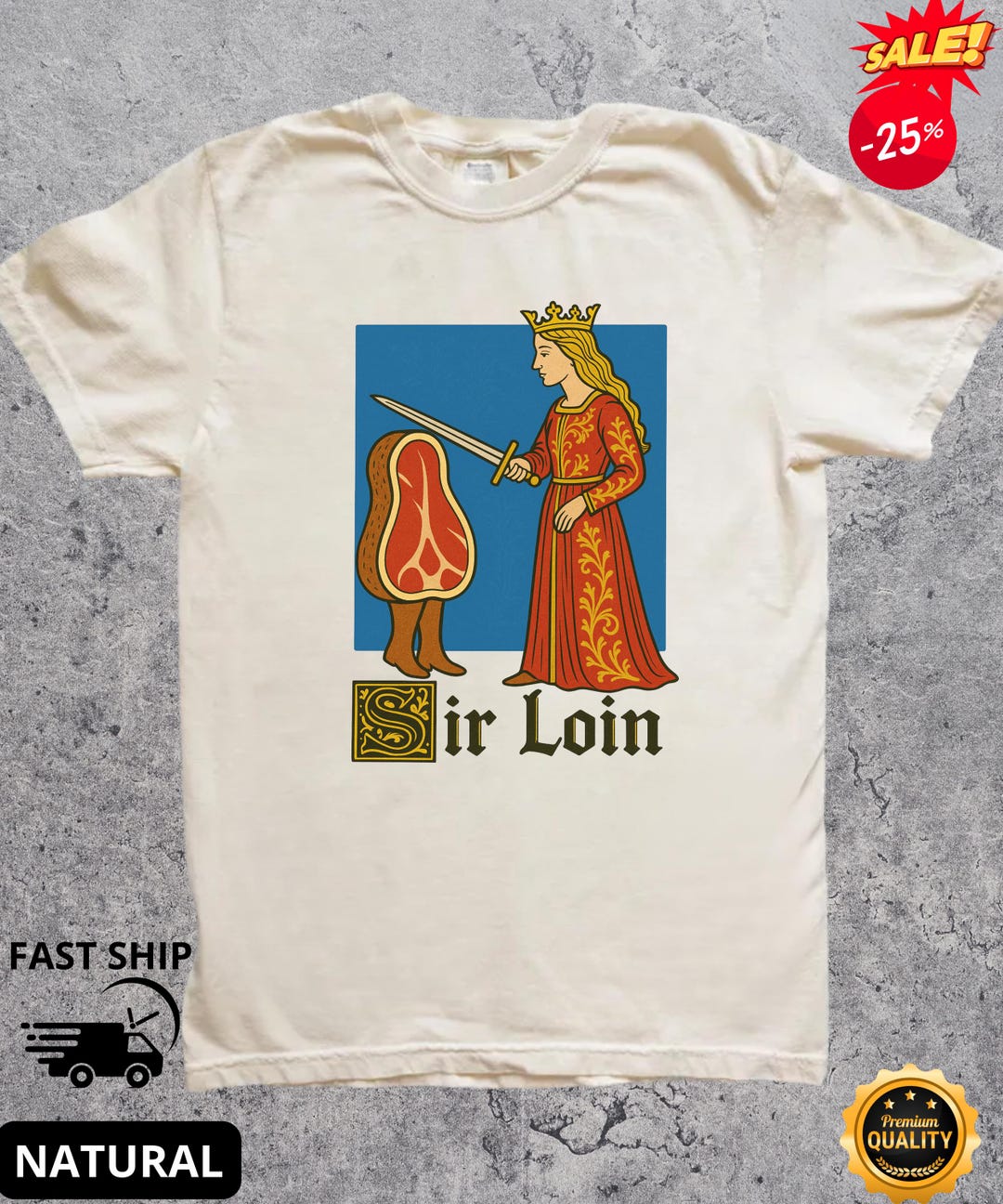 Sir Loin Funny Knight Meme Shirt,sir Racha Edgy Dark Humor Shirt for ...