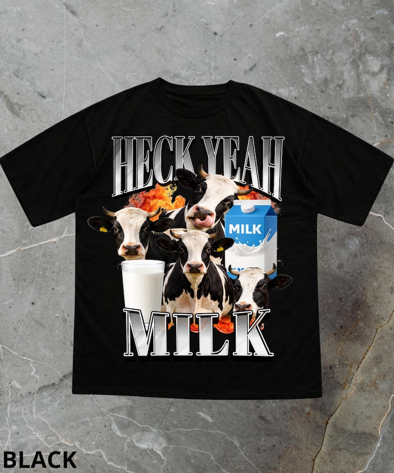 Lactose Tolerant Funny Cow Meme T-shirt,edgy Meme Graphic Tee,gen Z ...