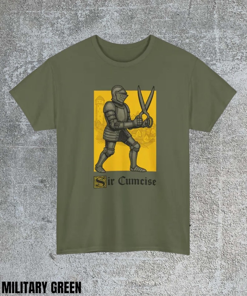 Sir Cumcise Funny Knight Meme Shirt, Edgy Dark Humor T-shirt for Men ...