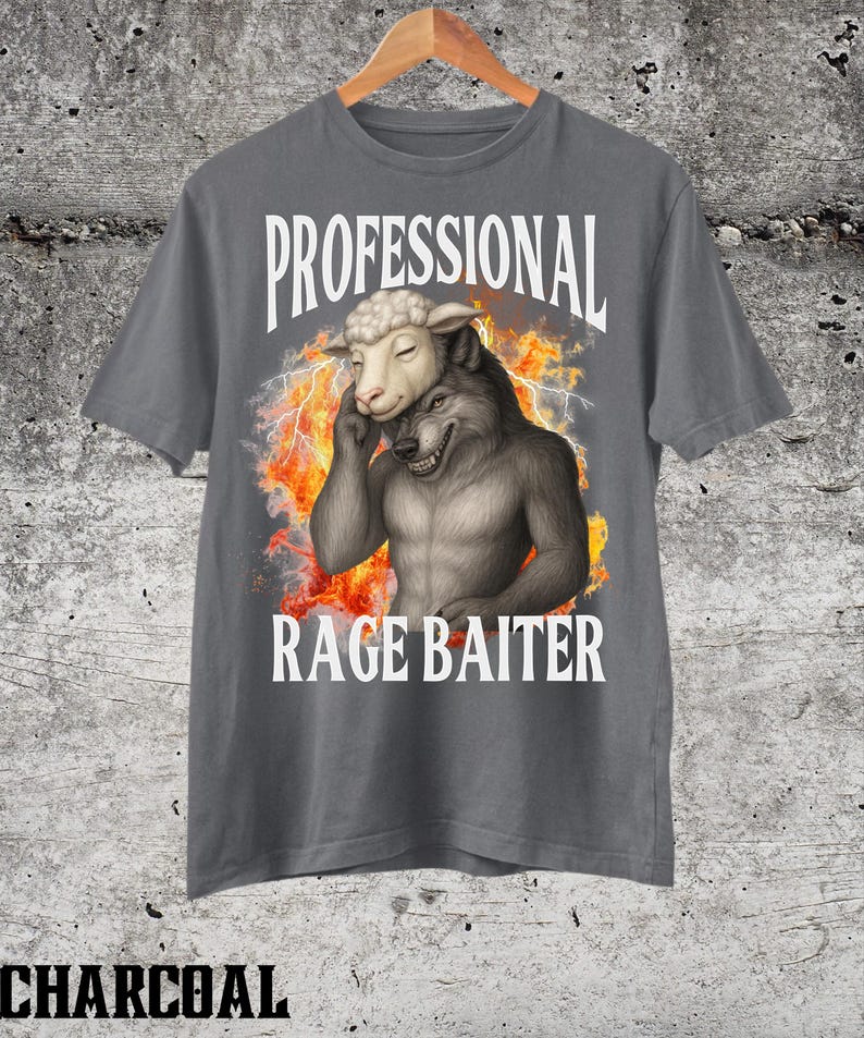 Professional Rage Baiter Werewolf Meme Shirt,cringe Wolf Meme Tee,gag ...