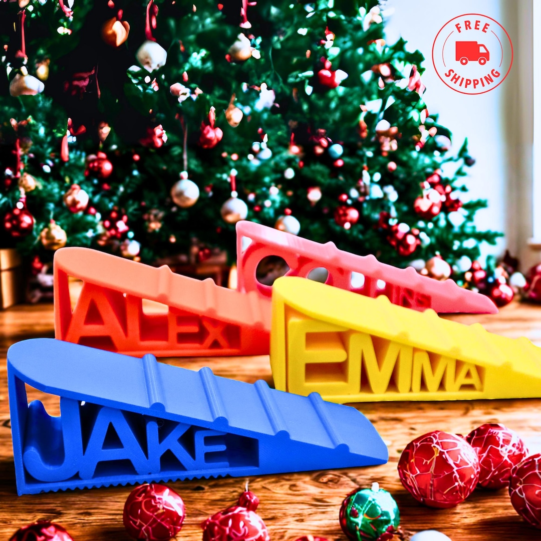 Personalized Door Stopper Custom Name Wedge – Christmas Gift for Family ...