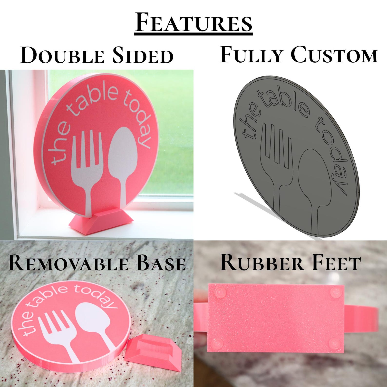 Custom Logo Table Sign – 3d-printed Desk Plaque, Personalized Company ...
