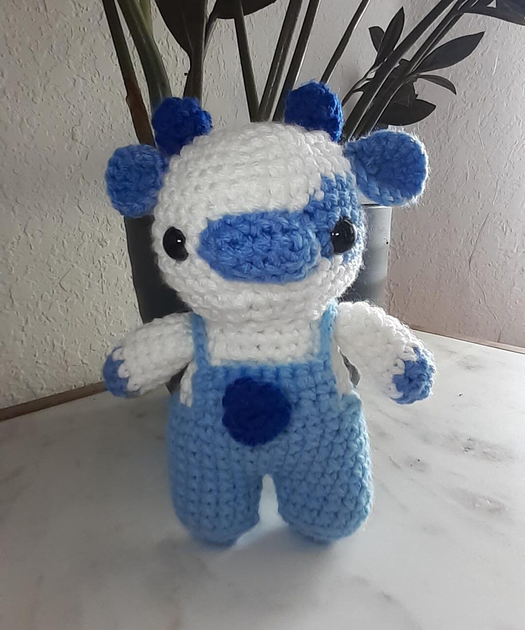 Cute-crochet Blueberry Cow With Overalls - Etsy