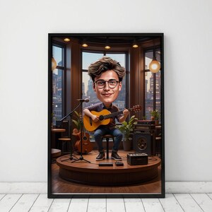 Custom Singer Caricature: Personalized Cartoon Portrait Gift (digital ...