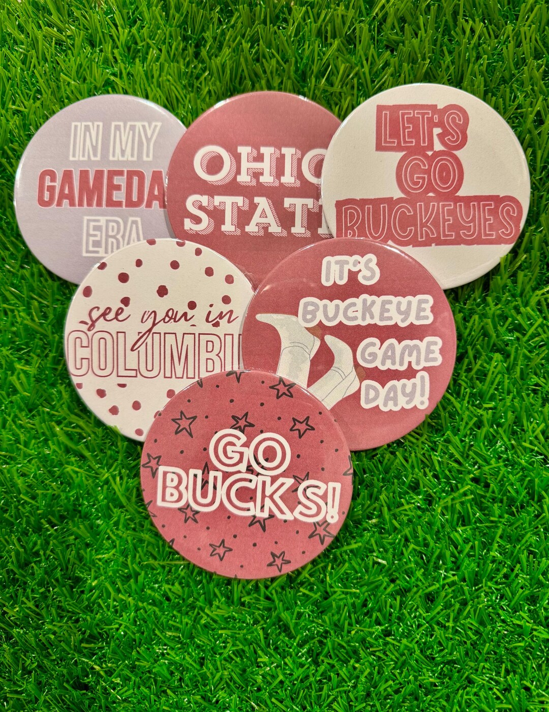 Ohio State Buckeyes Gameday Pinback Buttons (3 Inches) - Etsy