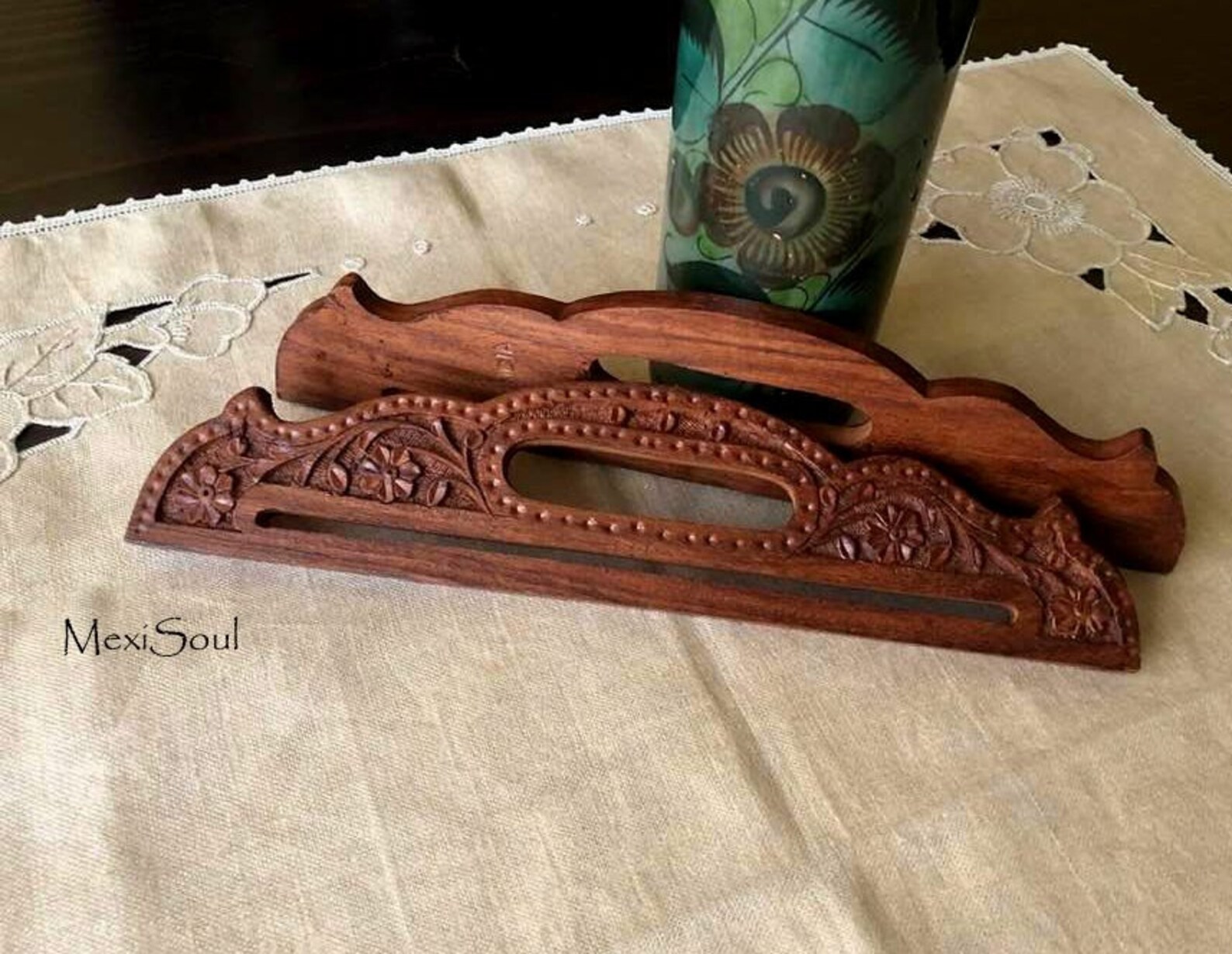 Vintage India Wooden Hand Carved Purse Handles/unique Wooden Purse ...