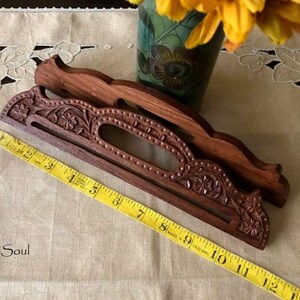 Vintage India Wooden Hand Carved Purse Handles/unique Wooden Purse ...