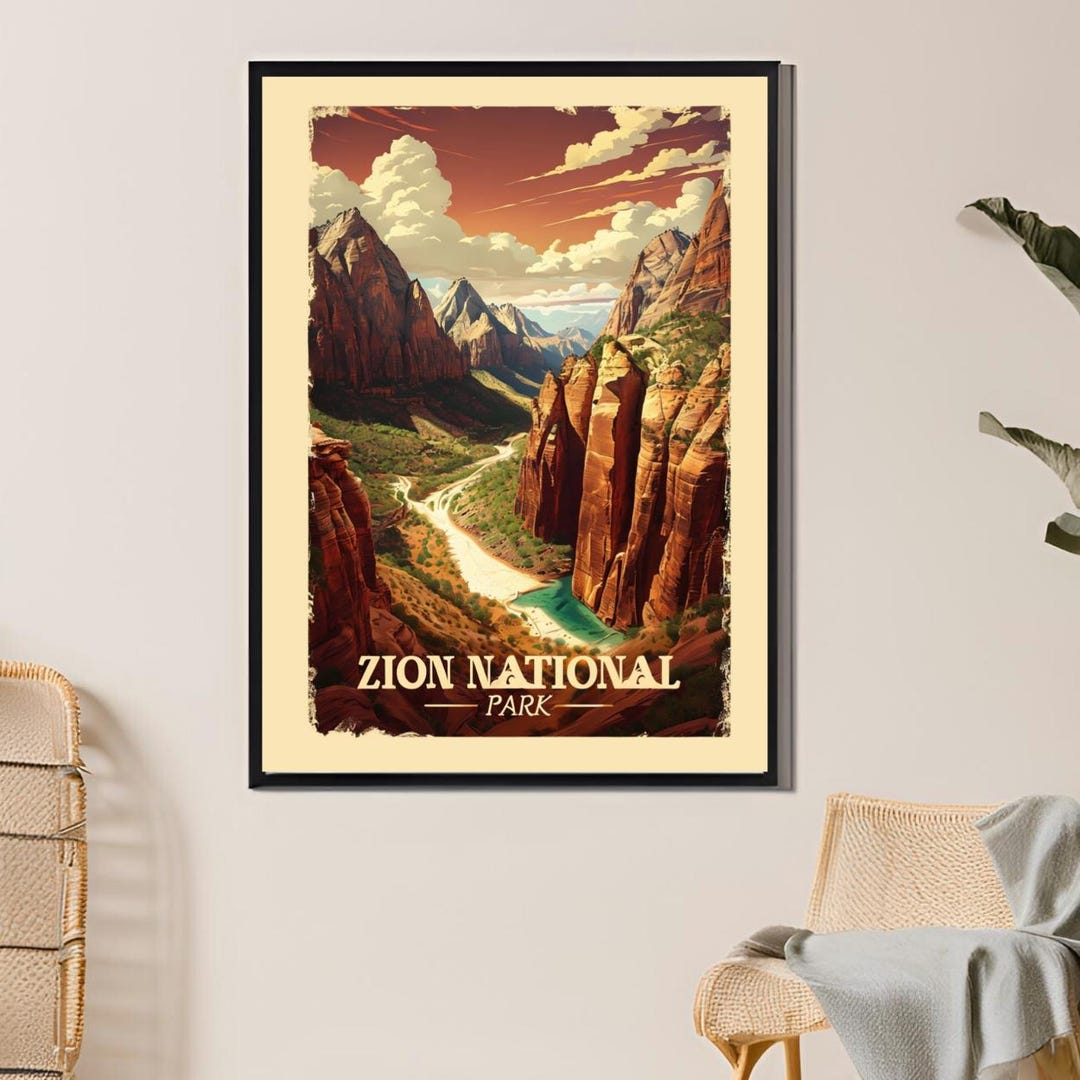 Zion National Park Print | Zion Poster | Digital Download - Etsy