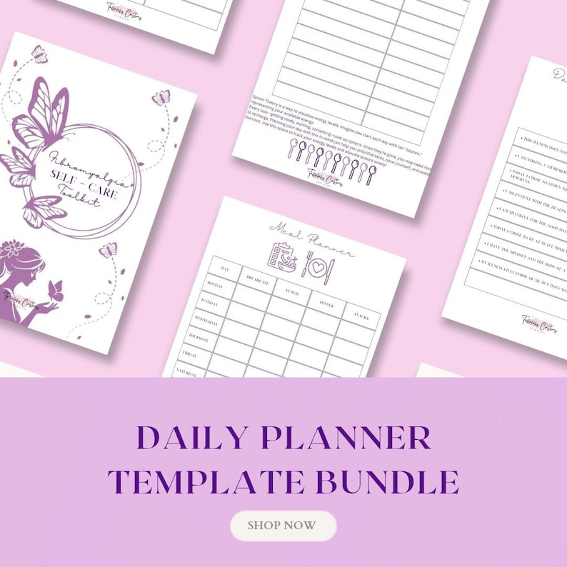 Fibromyalgia Self-care Toolkit | Printable Symptom Tracker & Planner ...