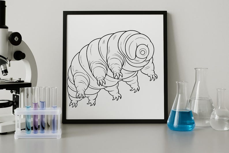Tardigrade Coloring Page Printable - Science Activity for Kids, Instant ...