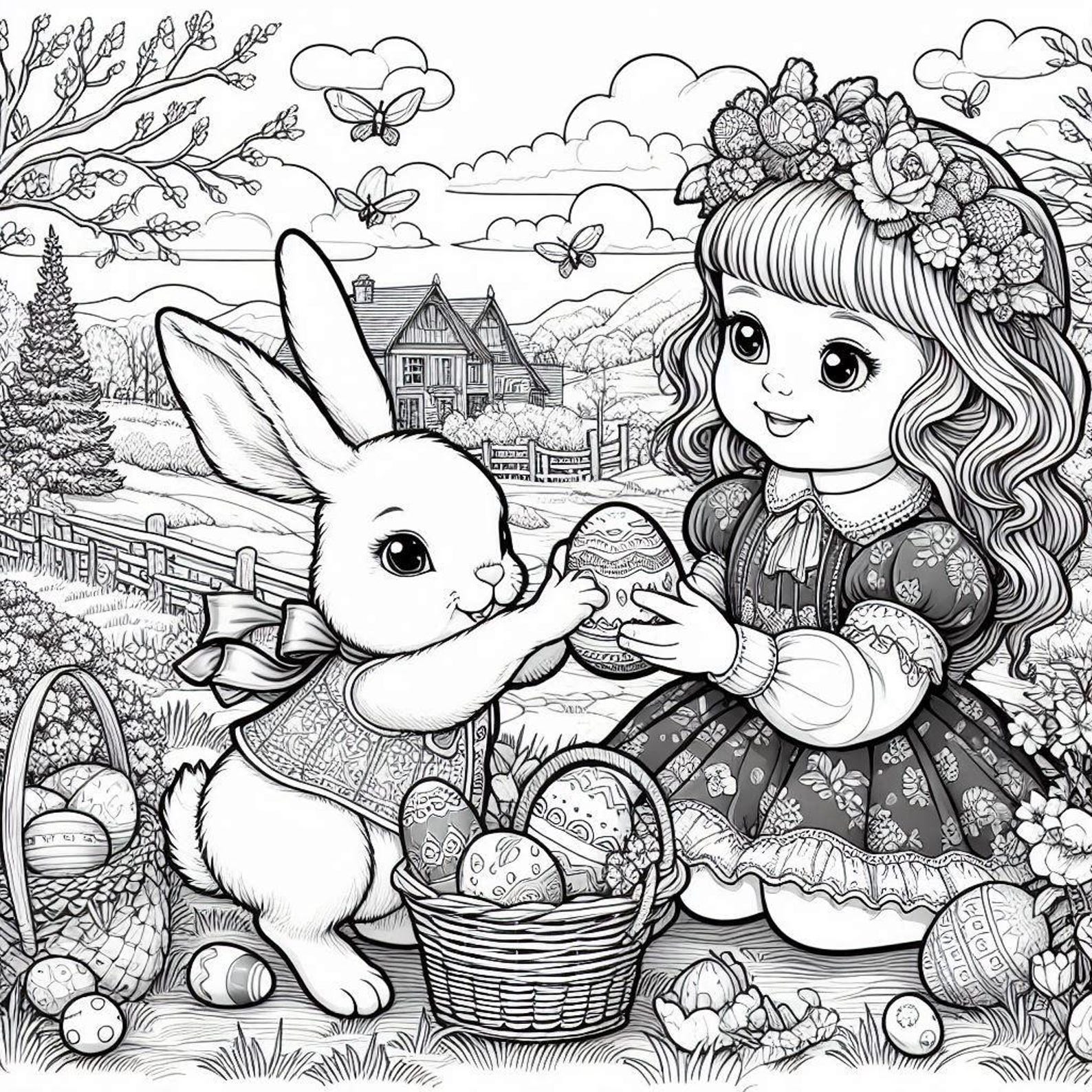 Happy Easter Coloring Pack – Egg-citing Fun for Kids! - Etsy