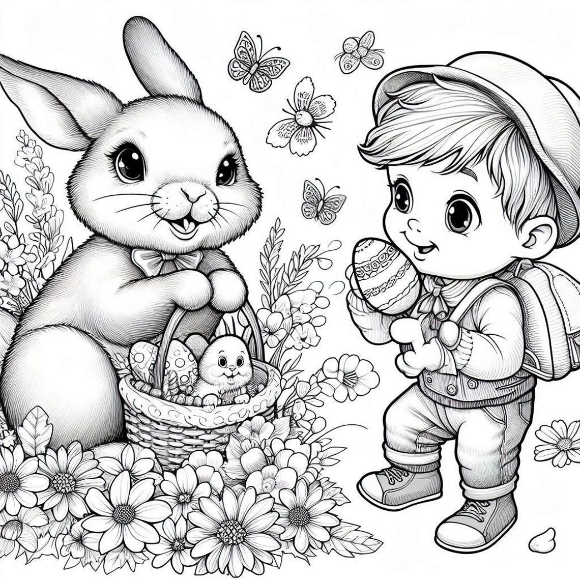 Happy Easter Coloring Pack – Egg-citing Fun for Kids! - Etsy