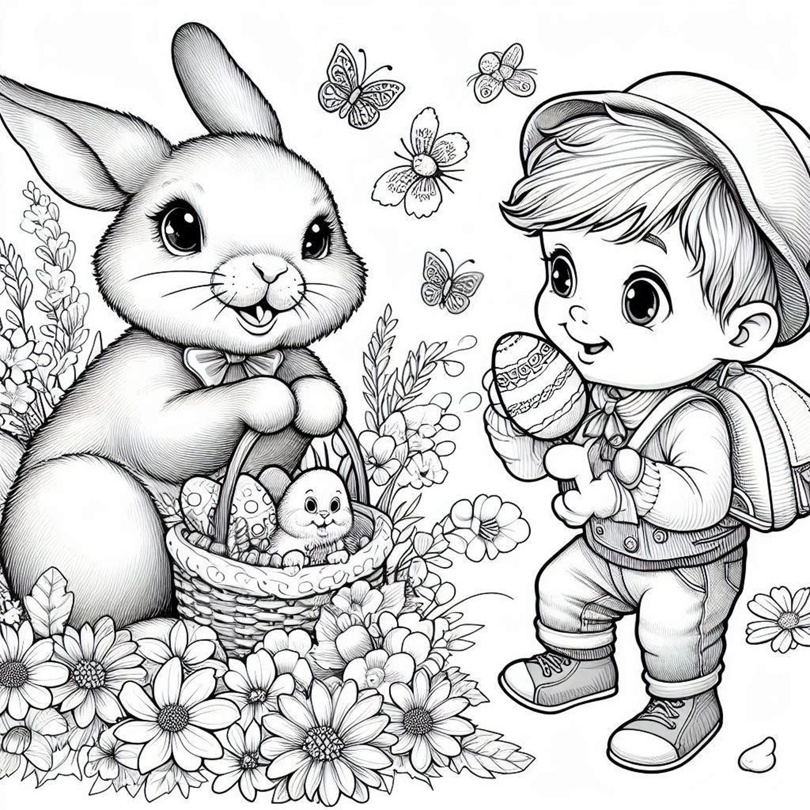 Happy Easter Coloring Pack – Egg-citing Fun for Kids! - Etsy