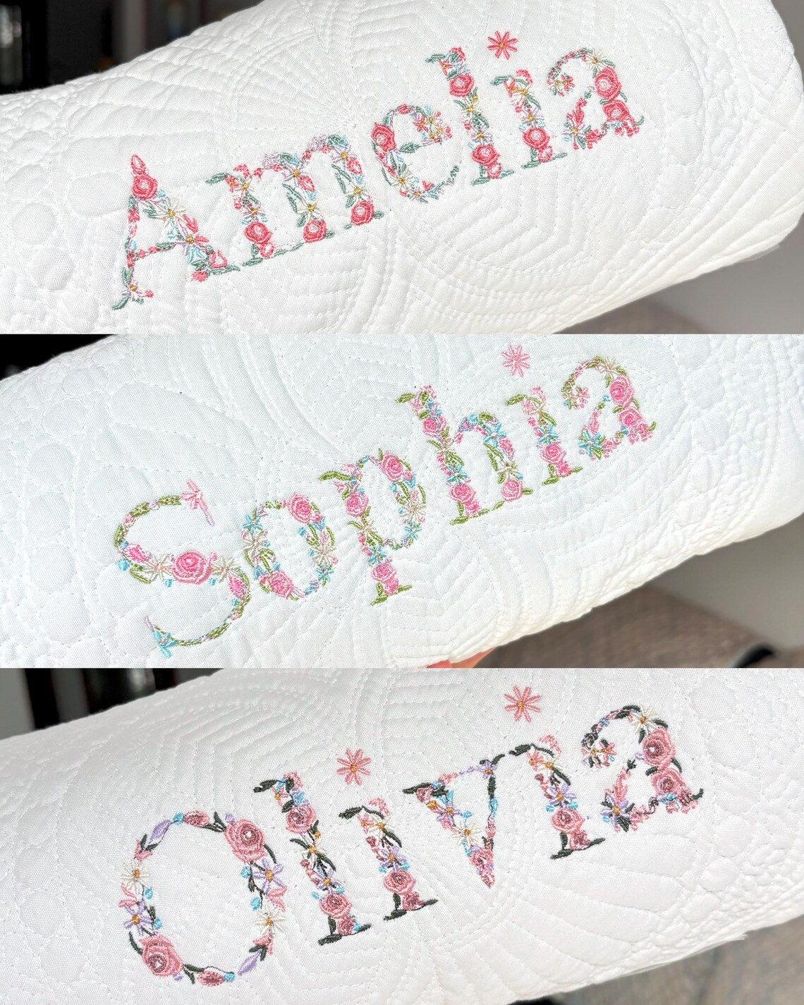 Personalized Embroidered Baby Name Blanket Custom Gift for New Mom ...