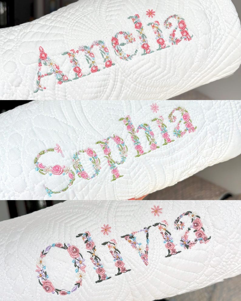 Personalized Embroidered Baby Name Blanket Custom Gift for New Mom ...