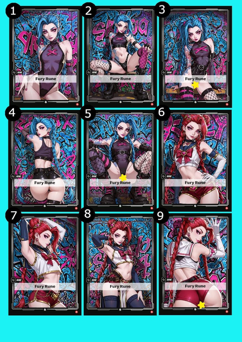 Jinx Rune Custom Proxy Cards - Riftbound TCG - Etsy