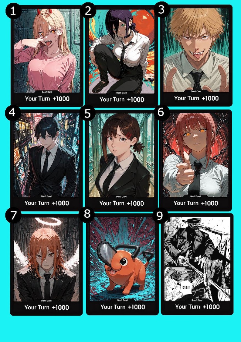 Chainsaw Man Mix DON!! Custom Proxy Cards - One Piece TCG - Etsy