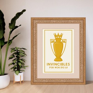 Arsenal Invincibles Poster – Gold Premier League Trophy A3 Print | 2003 ...