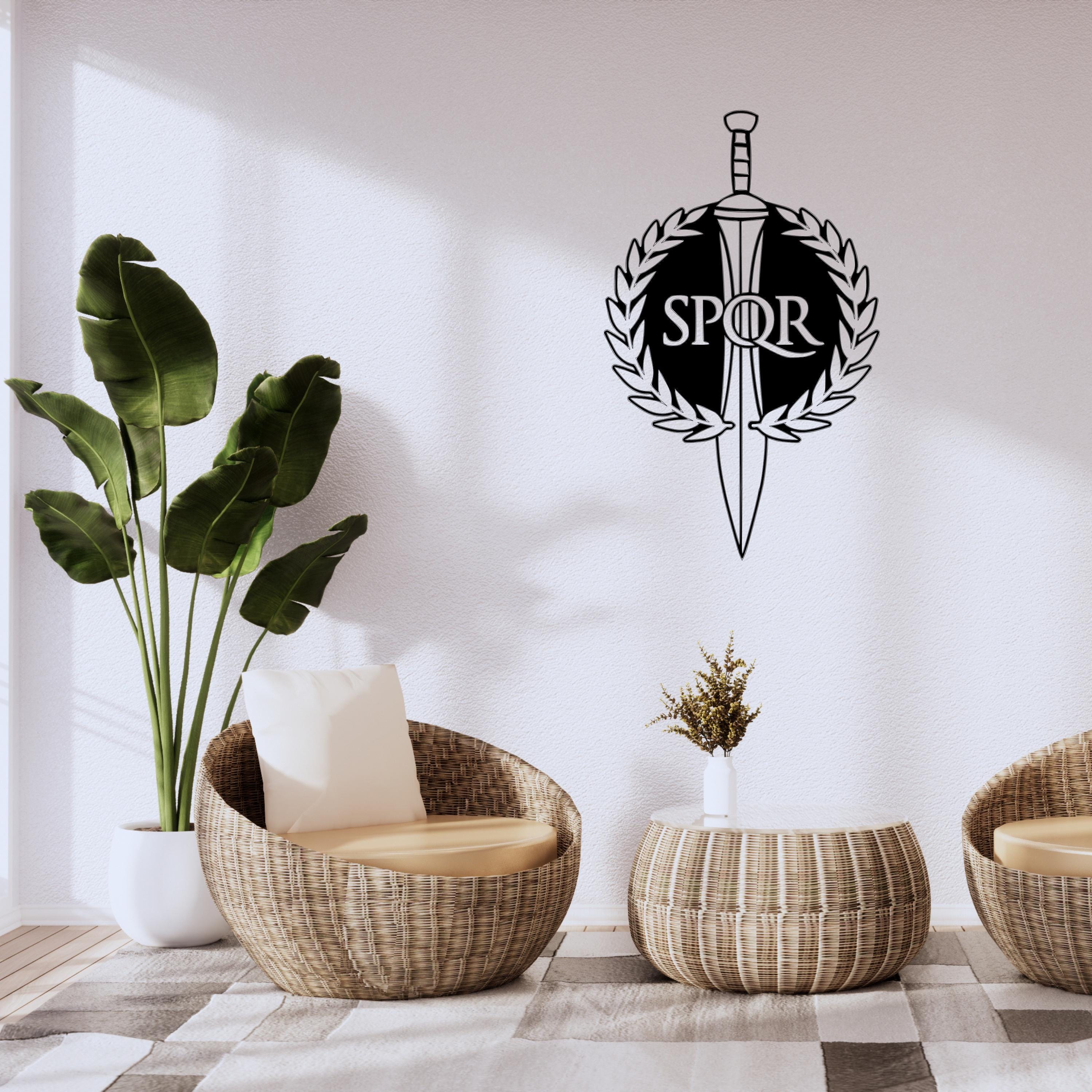 SPQR Coat of Arms DXF, DWG, Svg, Png, Pdf File Wall Sticker Cnc Cutting ...