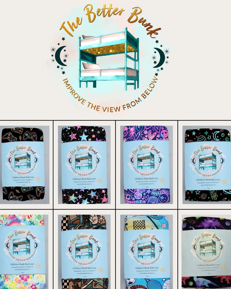 The Better Bunk- Bottom Bunk Sheet Accessory : Pink Rainbow Flowers - Etsy