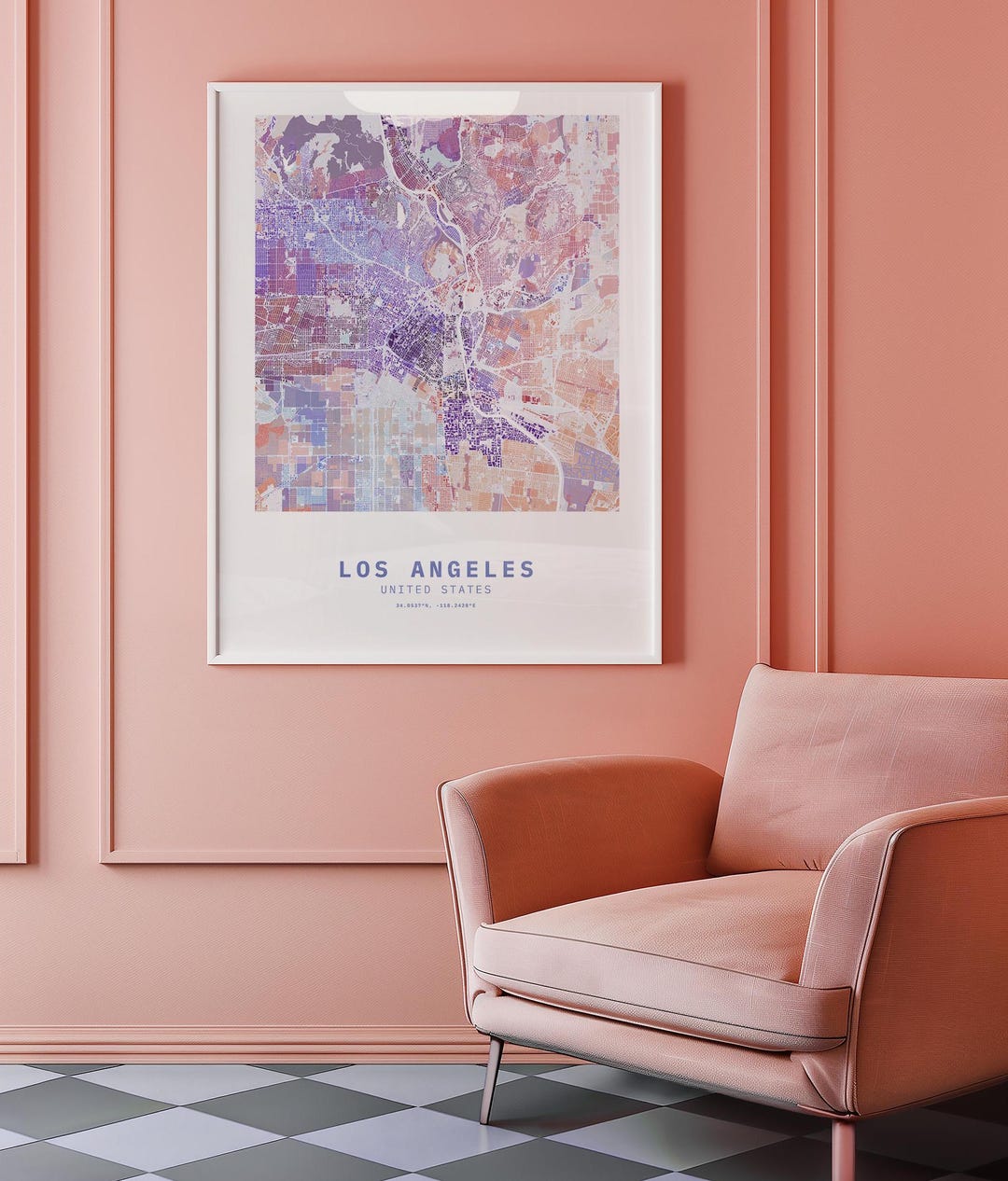 Los Angeles Poster Los Angeles Wall Art Los Angeles Print Los Angeles ...