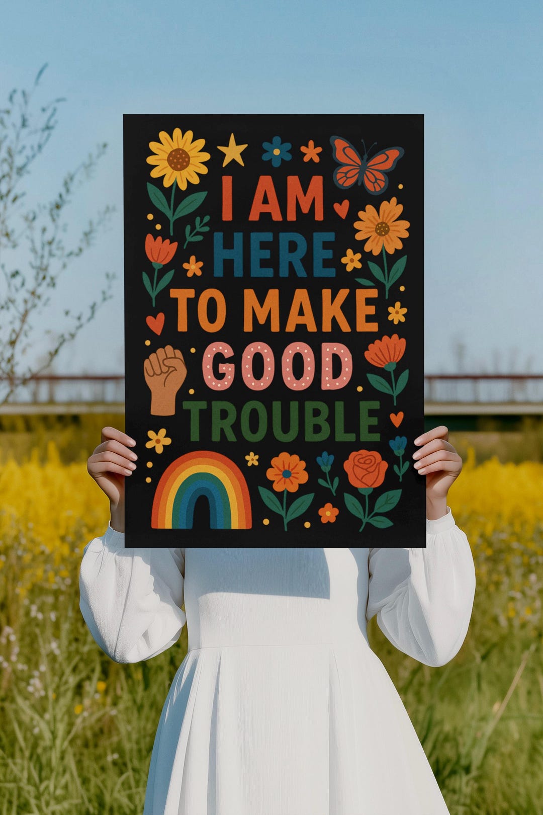 I Am Here to Make Good Trouble Printable Poster, Empowering Women ...