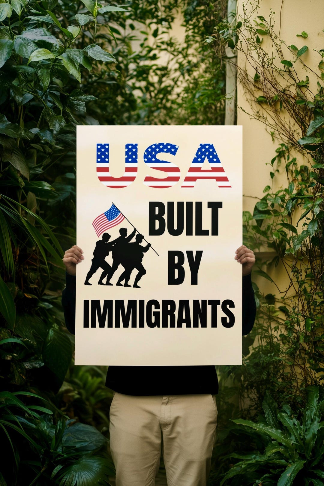 America Was Built by Immigrants Poster, Social Justice Sign (digital ...