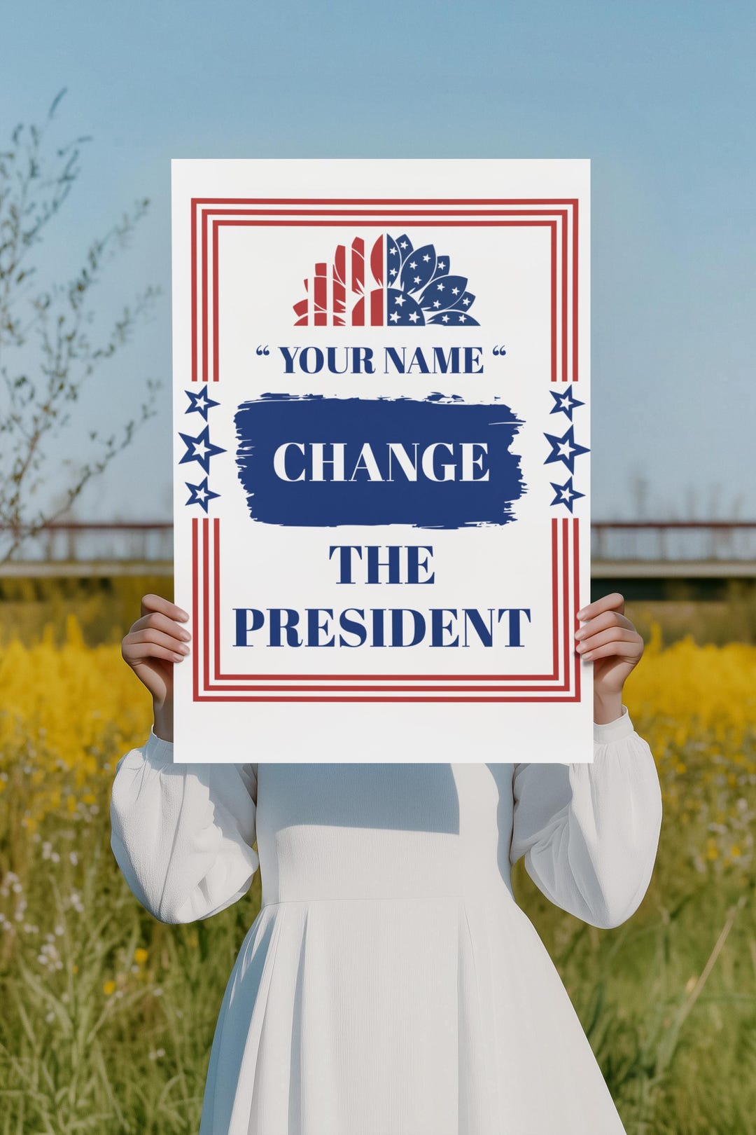 Custom Protest Sign Poster | Personalized Political Wall Art | Democrat ...