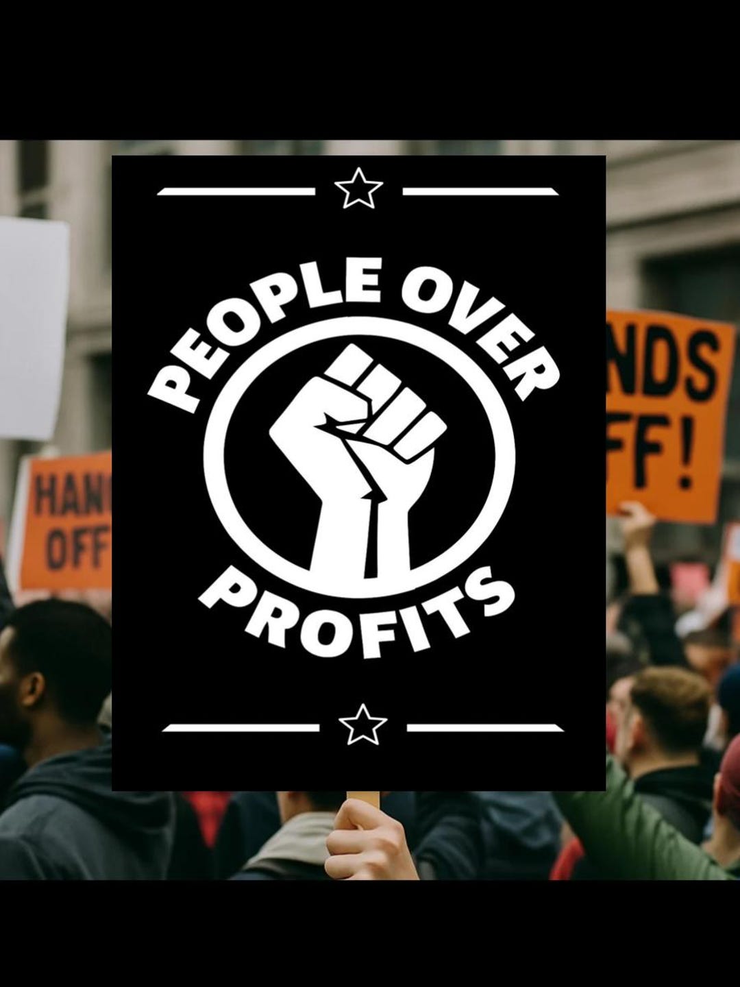 Labor Day Digital Poster Sign, People Not Profit Poster Sign, Anti ...