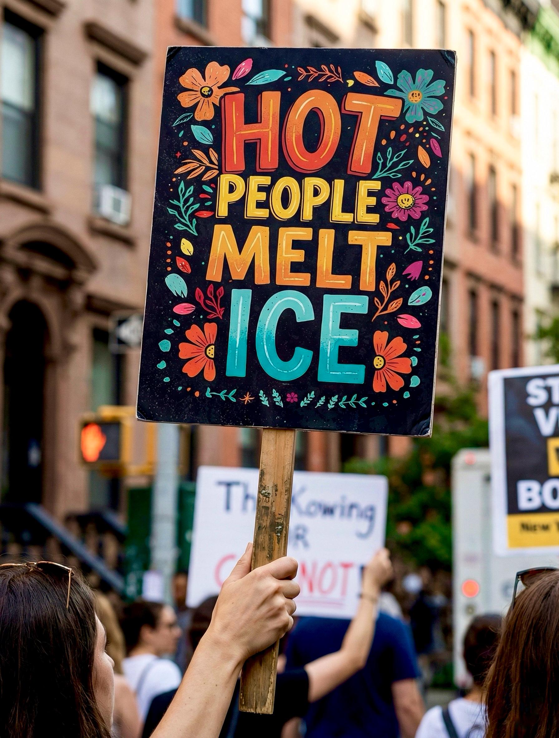Anti-ice Protest Poster, Immigrant Rights Sign (digital Download) - Etsy