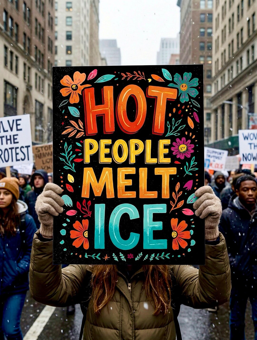 Anti-ice Protest Poster, Immigrant Rights Sign (digital Download) - Etsy