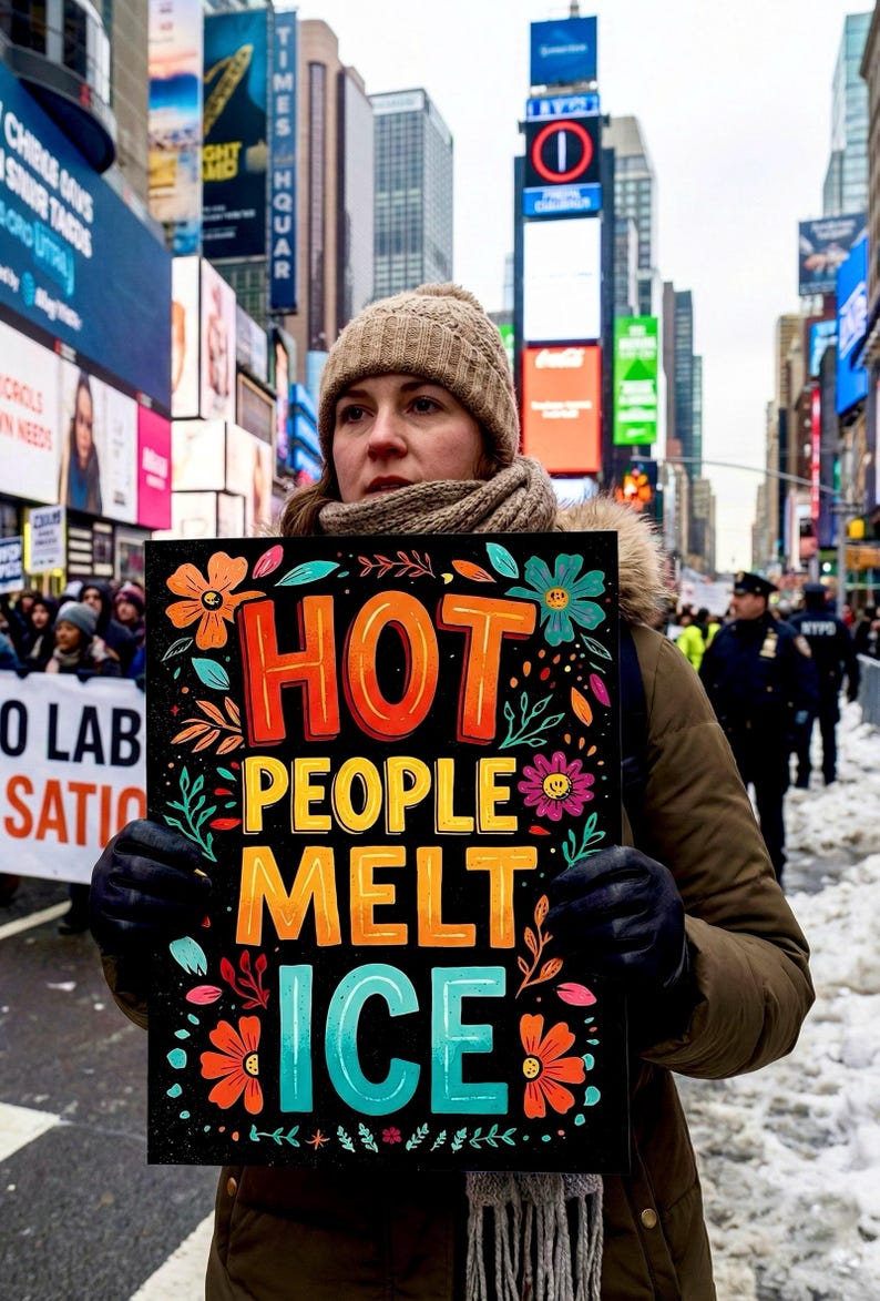 Anti-ice Protest Poster, Immigrant Rights Sign (digital Download) - Etsy