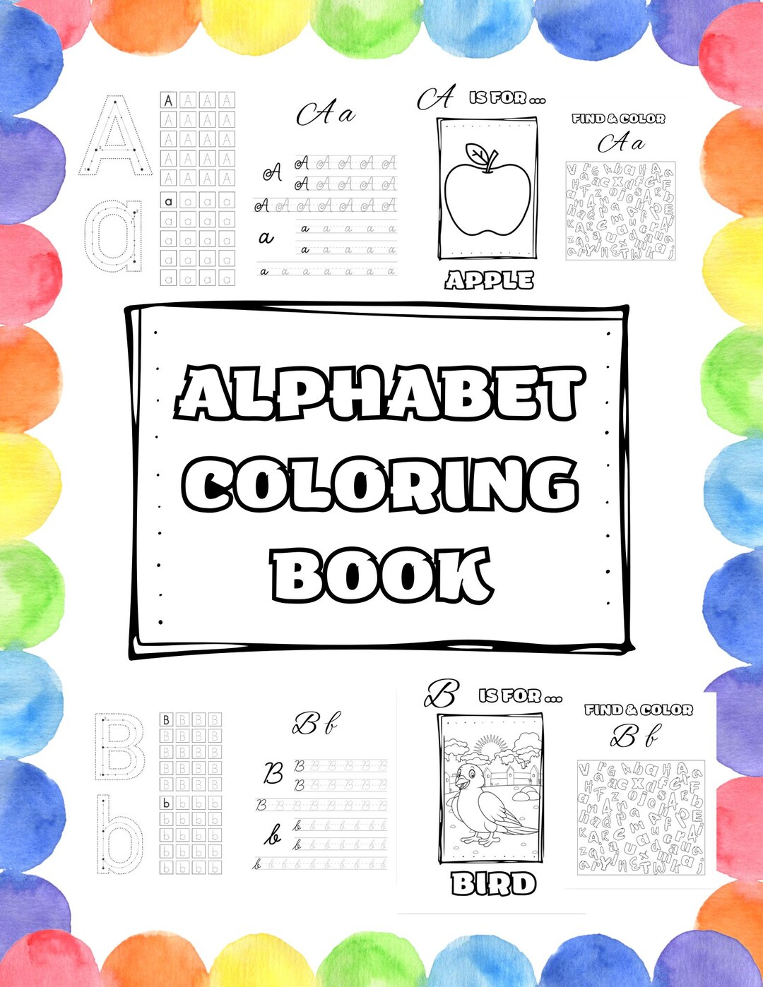ABC Learning Activity Book for Kids | Alphabet Tracing, Coloring ...
