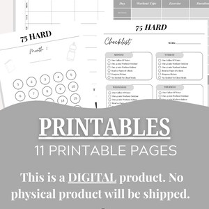75 Day Challenge Tracker Printable Bundle, 75 Day Challenge, 75 Day ...