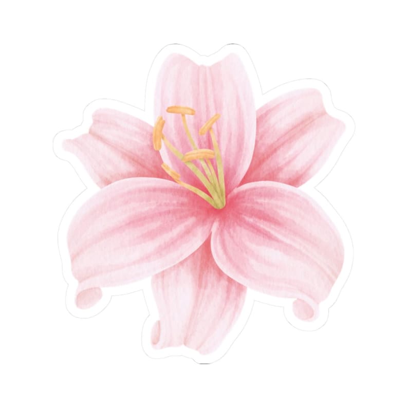 Lily Flower Kiss-cut Stickers for Floral Lovers, Laptop Decor, Journals ...