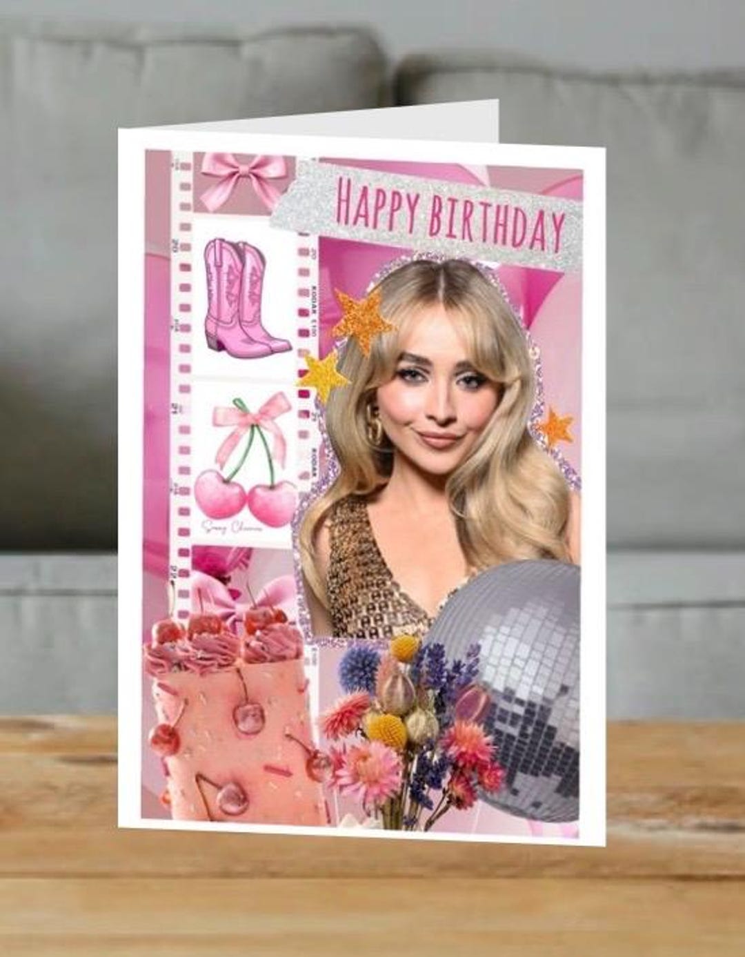 Sabrina Carpenter Birthday Card - Etsy UK