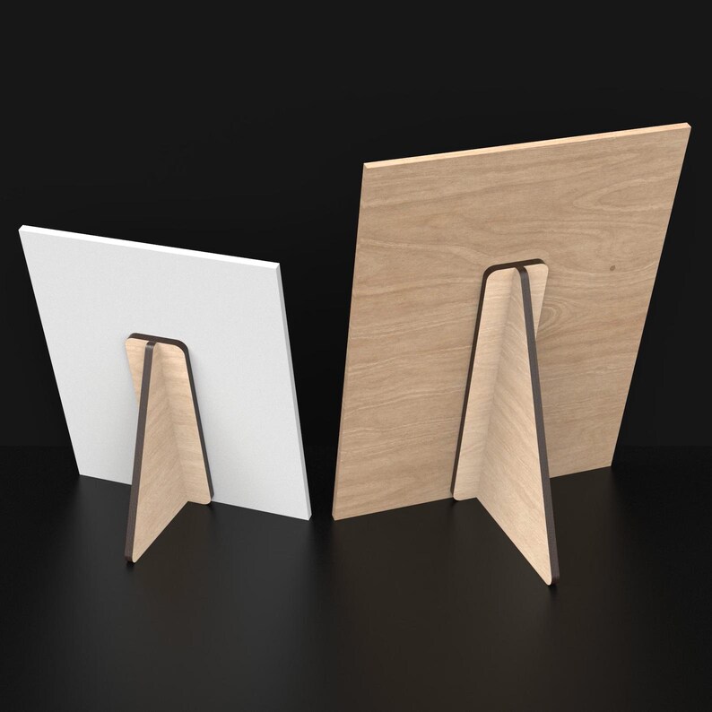 Triangle Easel Stand SVG Bundle: Laser Cut Display Files (digital ...
