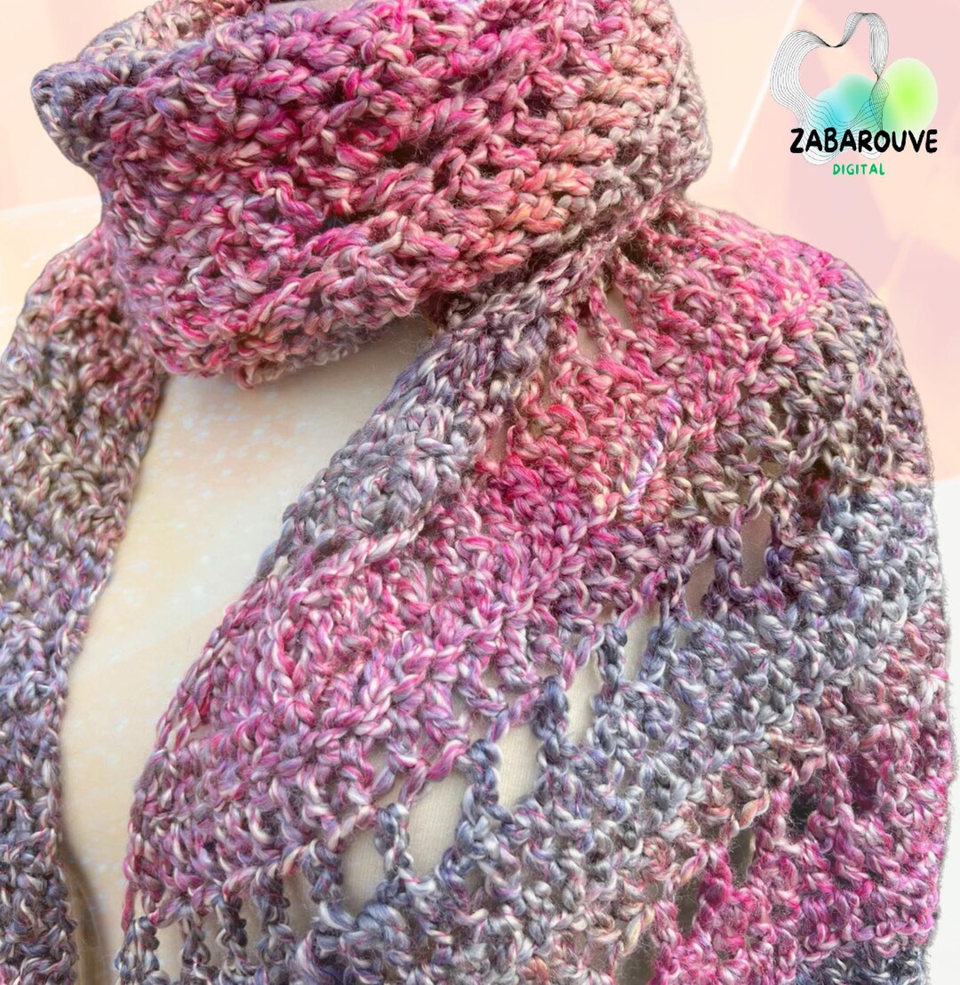 Amethyst Crochet Shawl Pattern: Elegant Bias Triangle Design (PDF ...