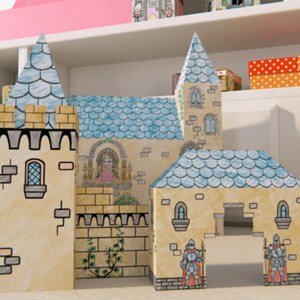Printable Paper Castle Craft: Color, Cut & Assemble (instant Download ...