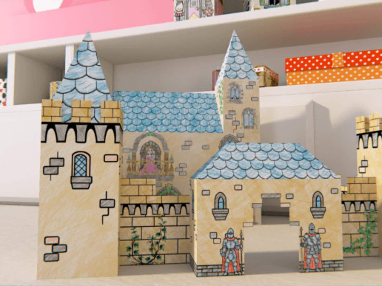 Printable Paper Castle Craft: Color, Cut & Assemble (instant Download ...