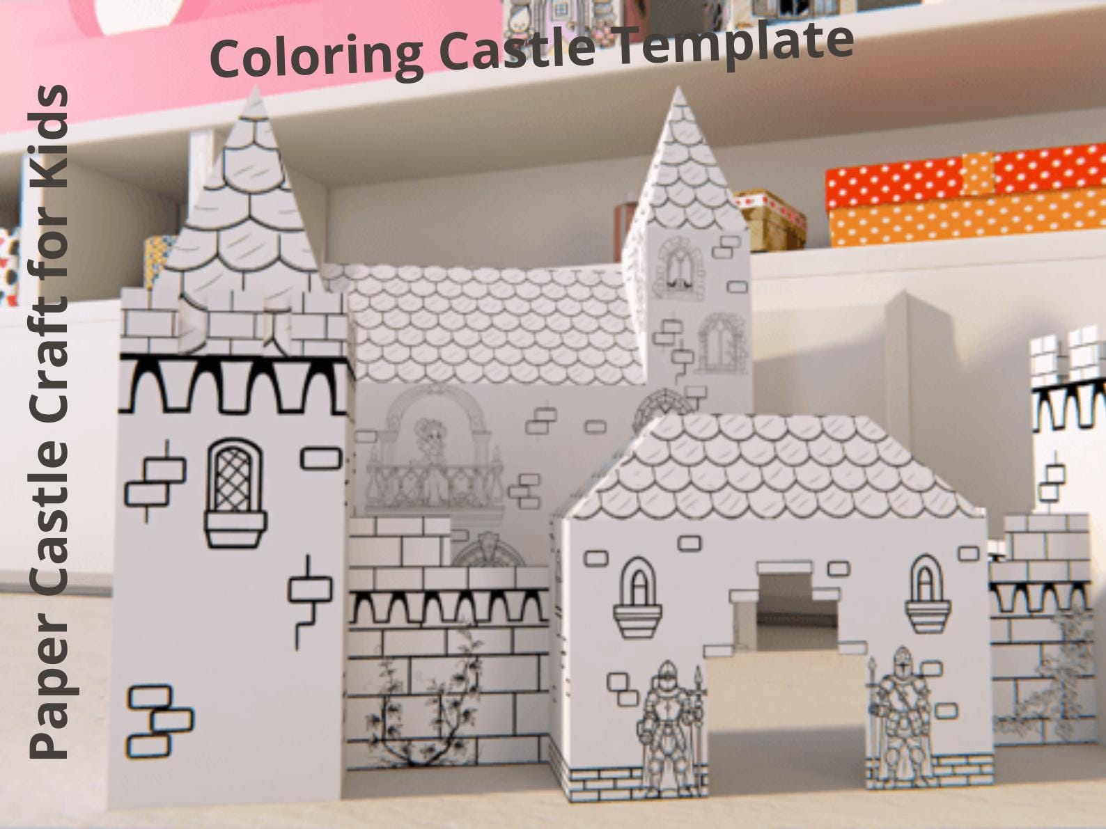 Printable Paper Castle Craft: Color, Cut & Assemble (instant Download ...
