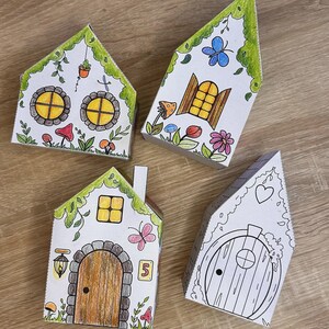 Printable Paper House Template | DIY Coloring Craft for Kids | 3D Paper ...
