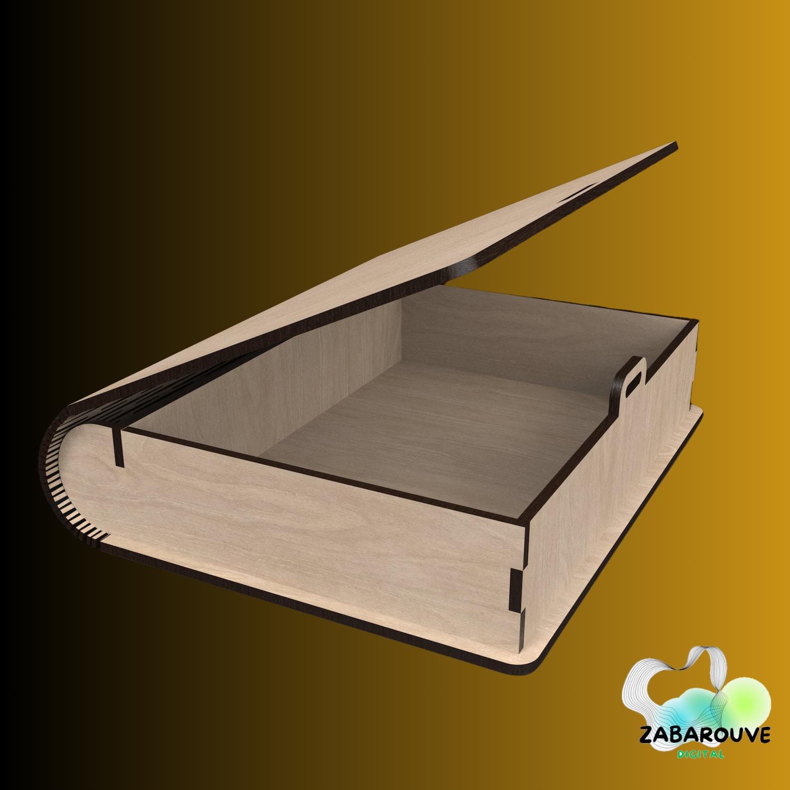 Laser Cut Wooden Book Box SVG: A4 A5 Document Storage (digital File ...