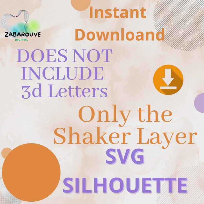 3D Shaker Letters and Numbers SVG Bundle: A-Z, 0-9 (digital Download ...