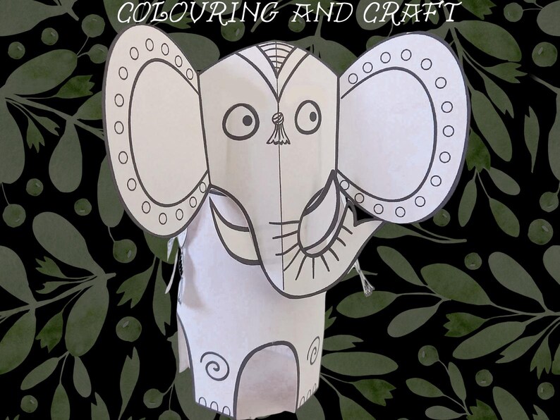 Printable Paper Animal Craft for Kids – Elephant, Giraffe, Lion ...
