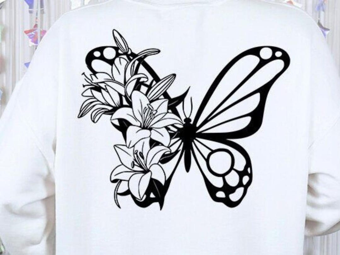 Floral Butterfly SVG Bundle | Wildflower Butterfly Cut Files | Spring ...