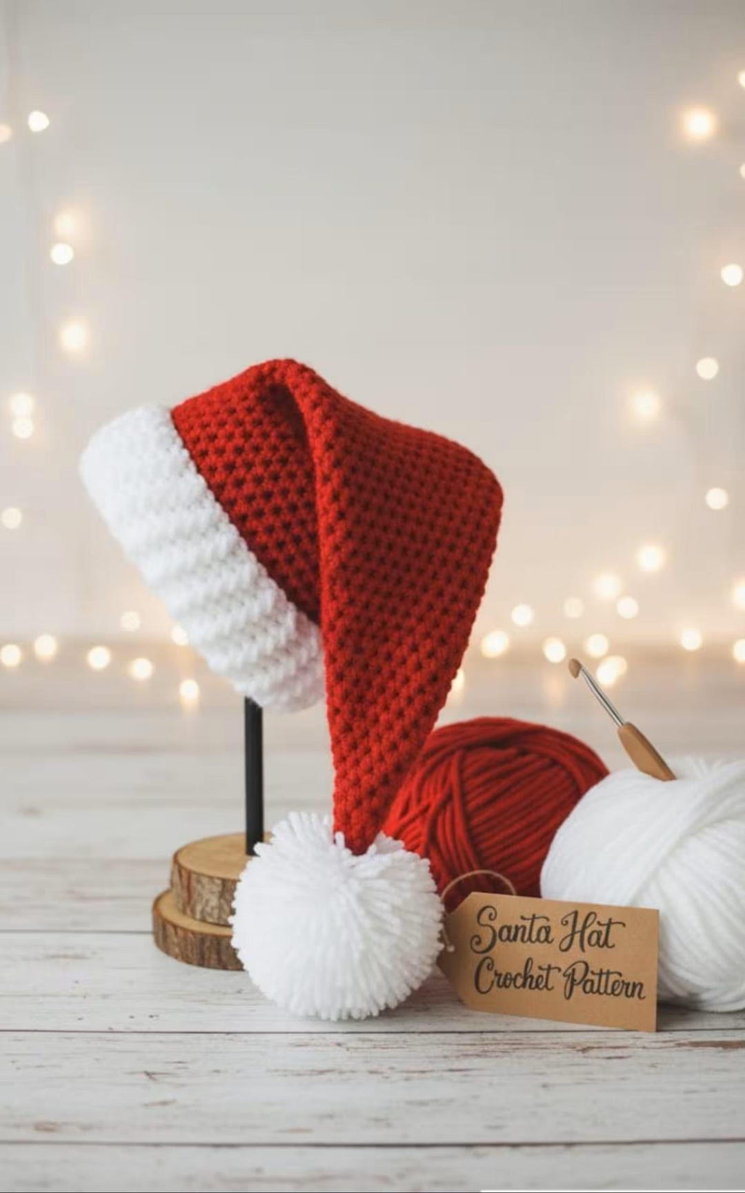 Santa Hat Crochet Pattern | Easy Beginner Holiday PDF - Etsy