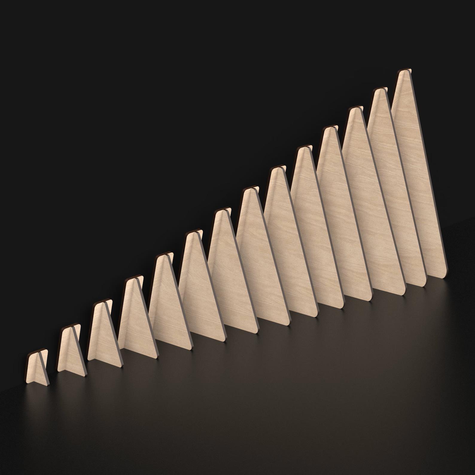 Triangle Easel Stand SVG Bundle: Laser Cut Display Files (digital ...